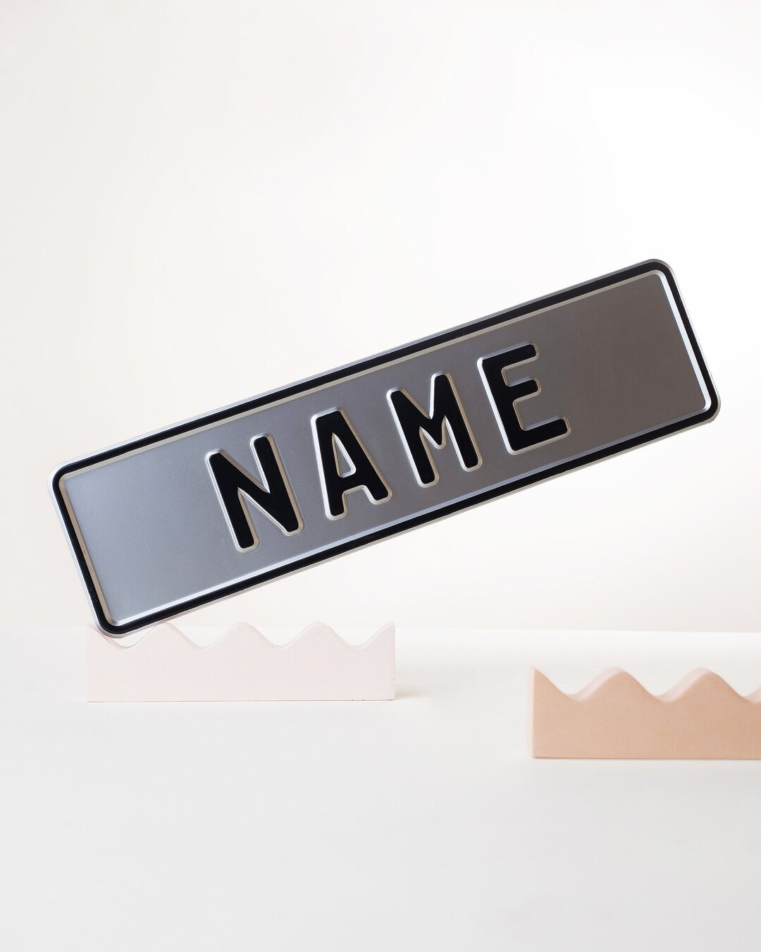 Custom Grey Nameplate. Wall Hangings Sign. Front License Plate - Etsy