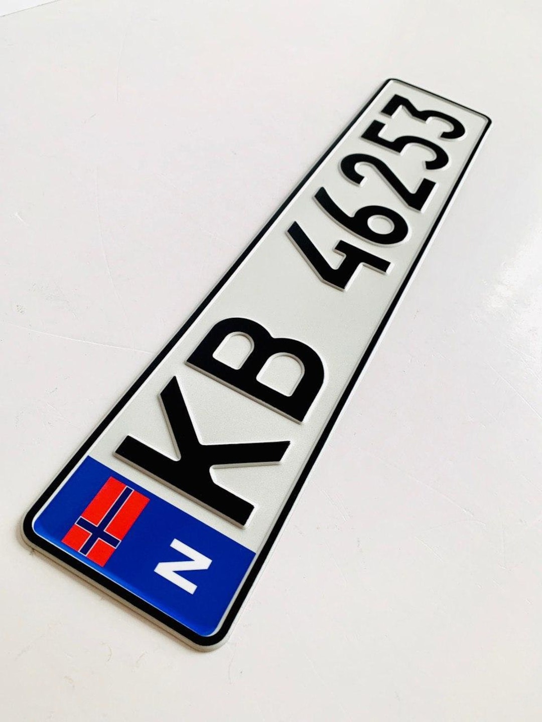 Custom European License Plate Name White German Reflective Copy ...