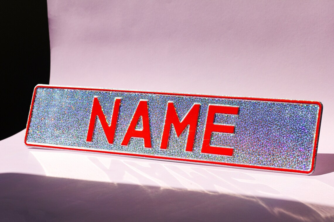 Custom Yellow Nameplate Smile. Wall Hangings Long Street - Etsy