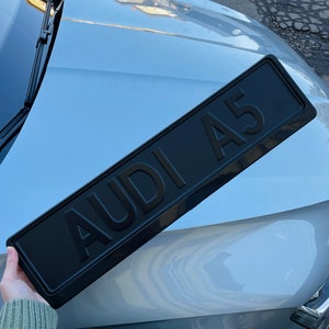 Custom Black European Front License Plate German Copy Personalized ...