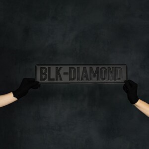 2 X Custom Black on Black Front License Plate Delete European - Etsy