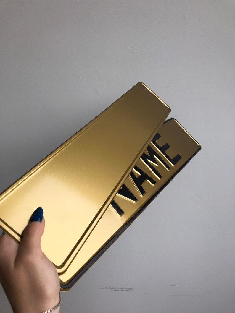 Custom Gold Name Badge Sign Plaque Plate License Name Metal | Etsy