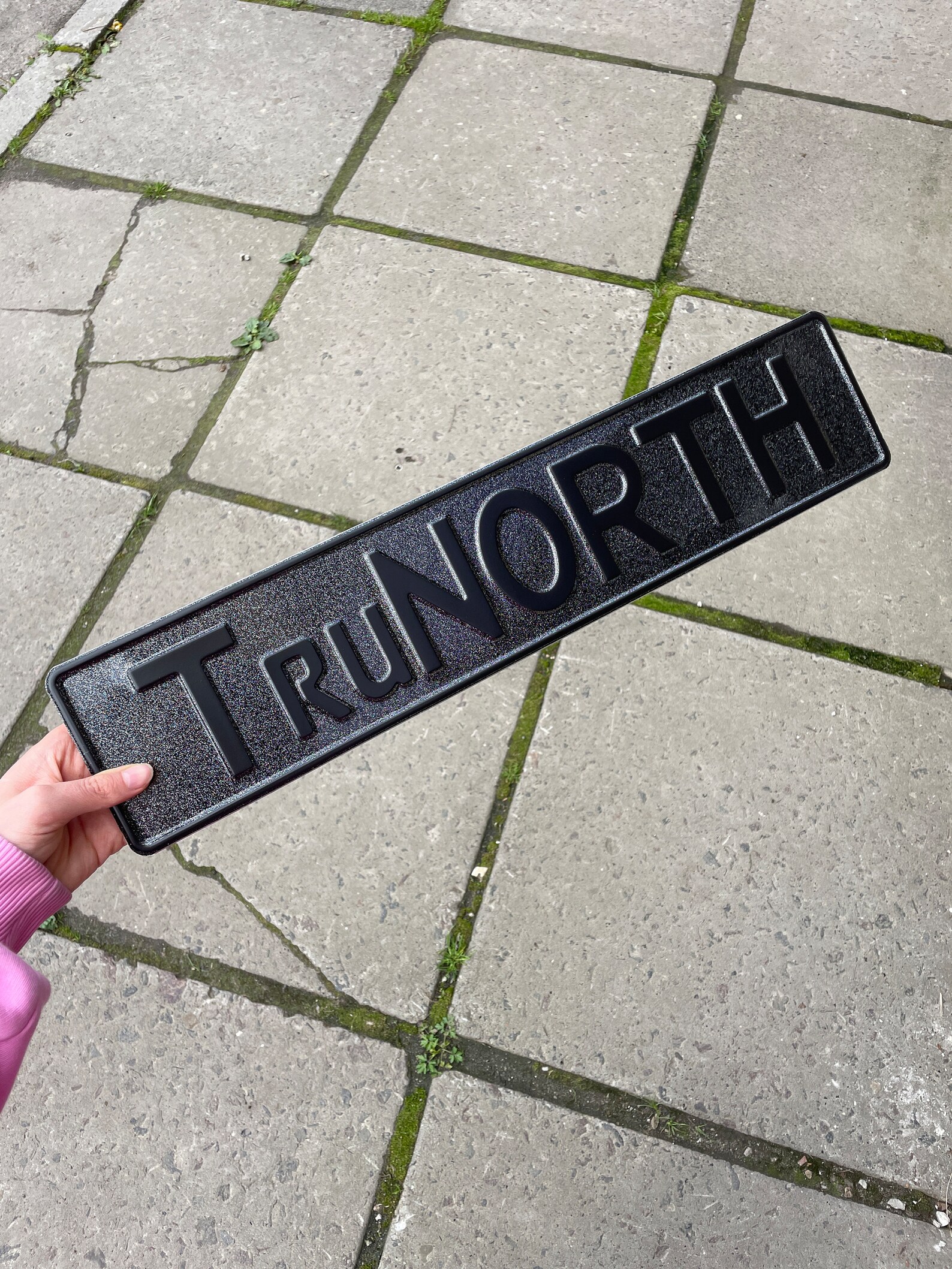 Black Empty Nameplate Name Plate European License Home Decor Metal Art ...