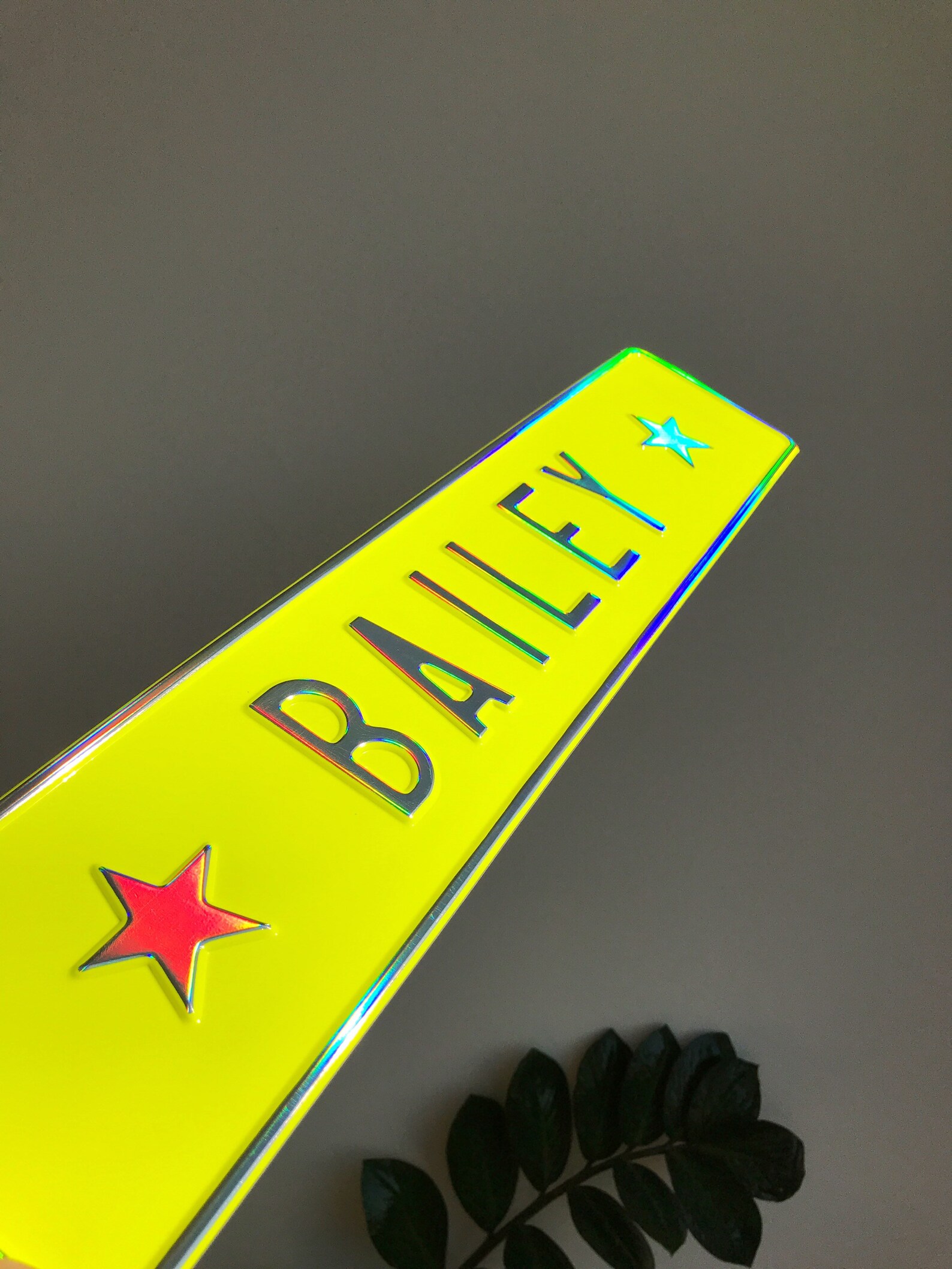 Custom Yellow Nameplate. Colorful Wall Hangings. Rainbow | Etsy