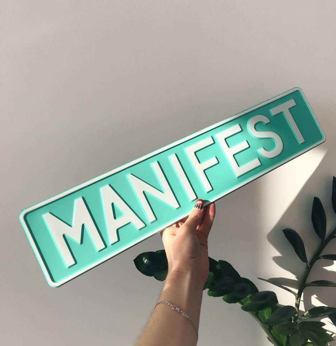 Custom Turquoise Nameplate. Long Wall Hangings. Street Front License ...