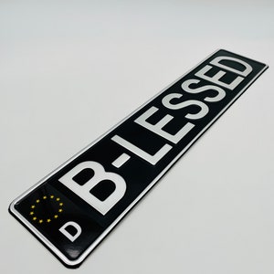 Custom Black European License Plate German Copy Personalized Delete ...