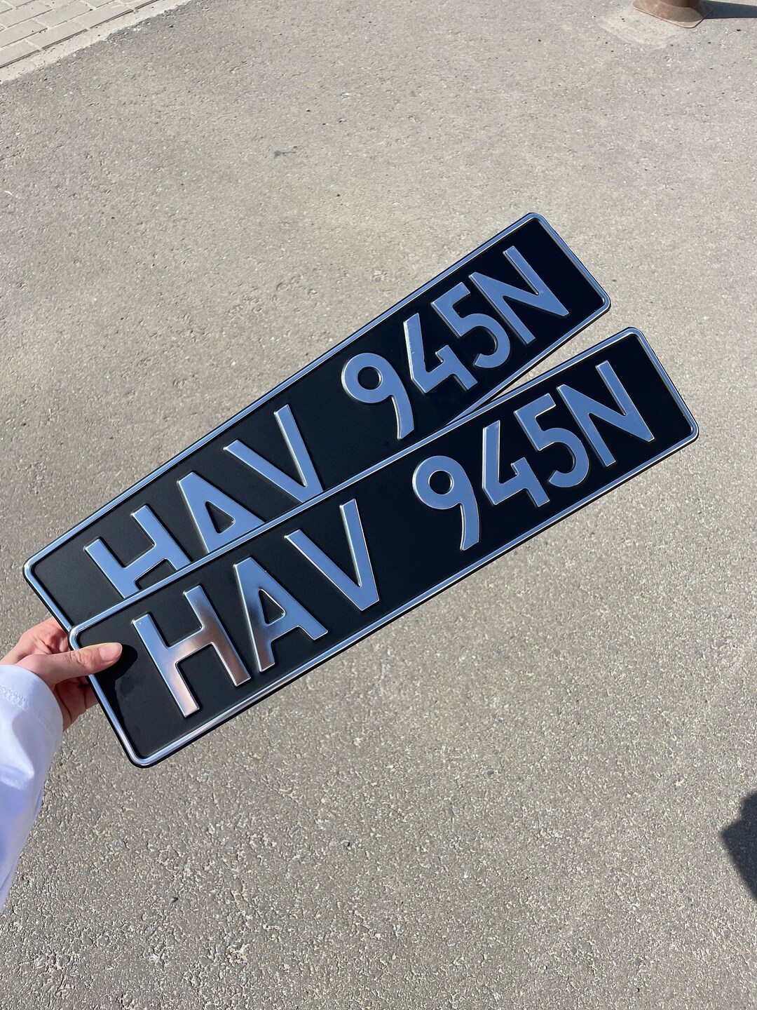 Custom Black Euro Front License Plate Delete, European Home Decor Metal ...