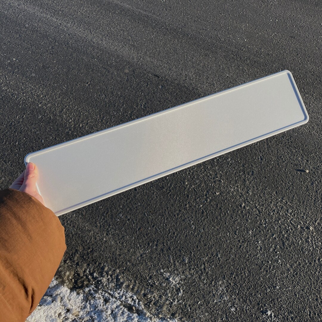 Blank White Reflective Plate Long Wall Hanging Street Euro Front ...