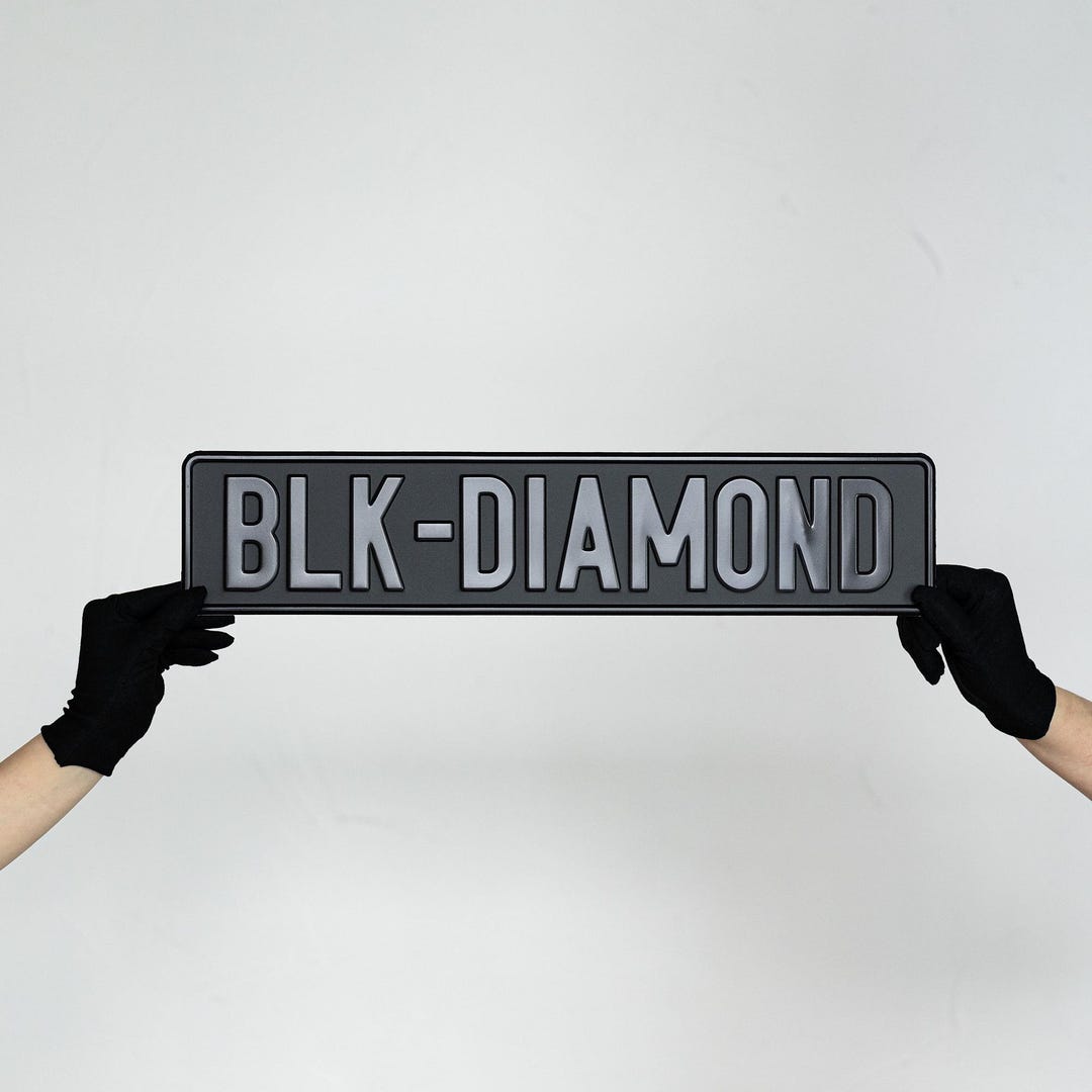 Custom Black on Black Street Nameplate Name Plate Black European ...