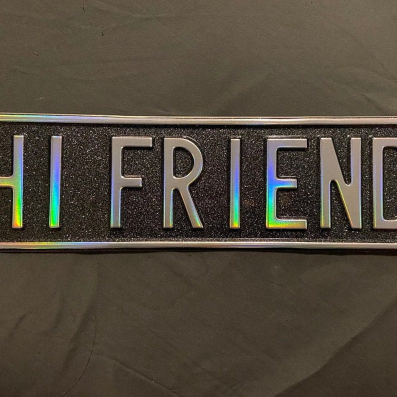 Custom Black on Black Nameplate. Wall Hangings Signs. License Plate ...