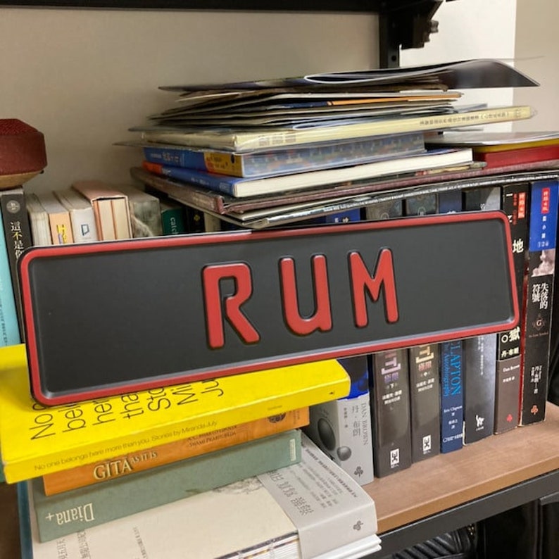Custom Black on Black Nameplate. Wall Hangings Signs. License Plate ...