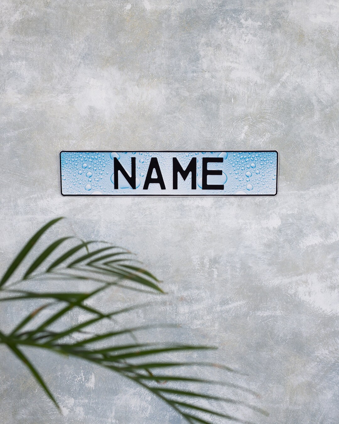 Custom Blue Nameplate. Wall Hangings Sign License Plate Delete - Etsy