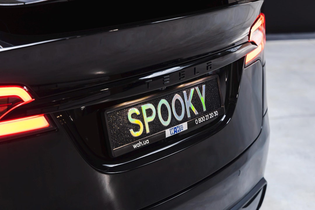 Custom Black License Plate Spooky Front Home House Car Decor Metal ...