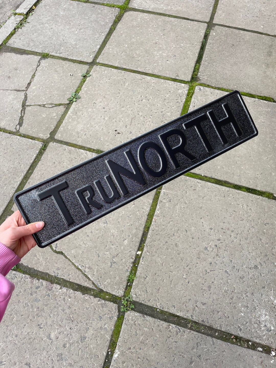 Custom Black on Black Nameplate Name Plate Black European License Home ...