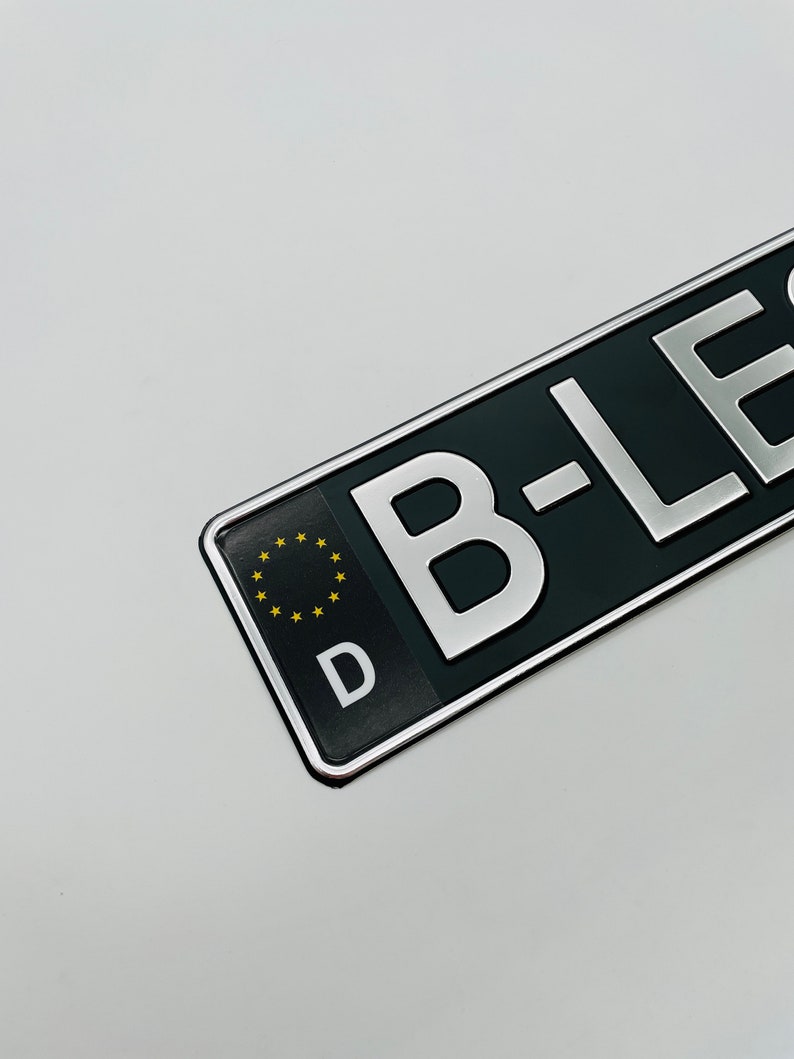 Custom Black European License Plate German Copy Personalized - Etsy