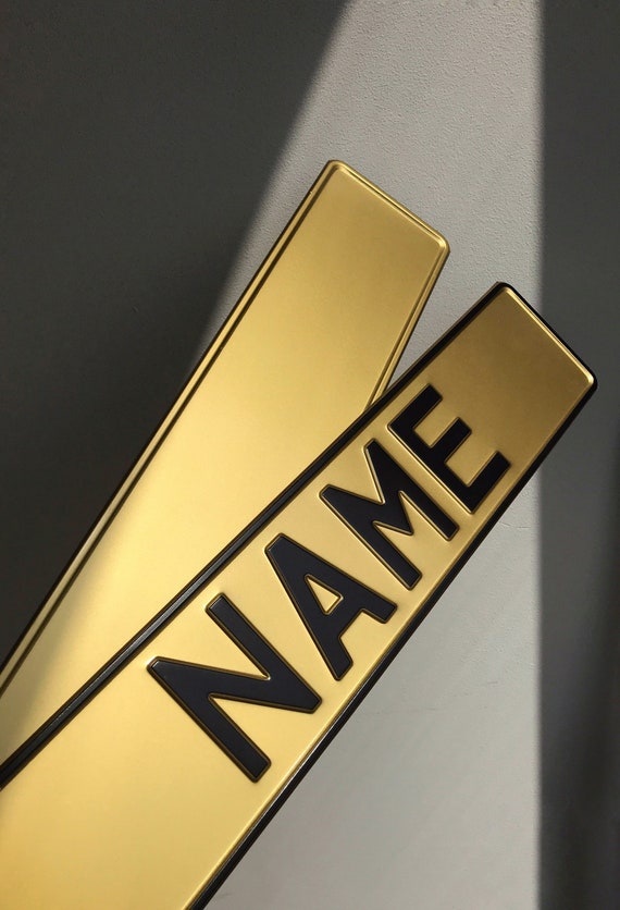 Custom Gold Name Badge Sign Plaque Plate License Name Metal | Etsy