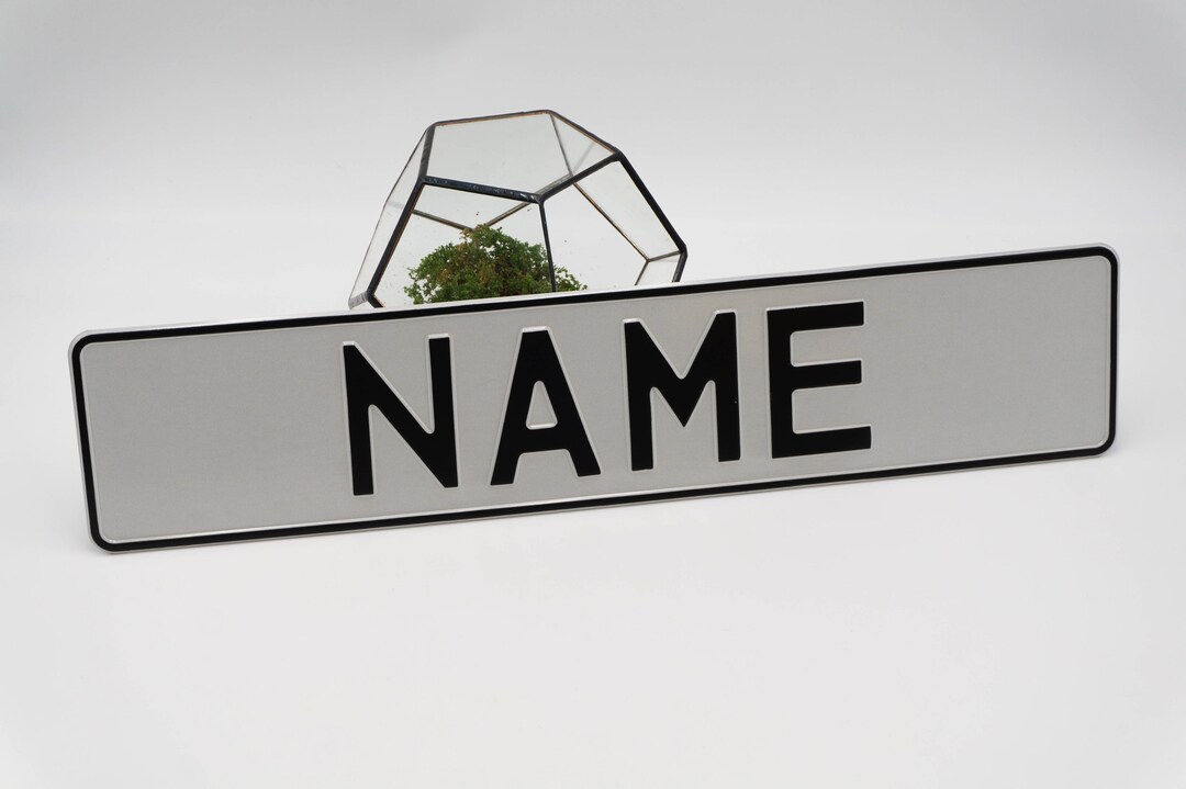 Custom Front License Plate Delete Name White Home Decor Metal Art ...