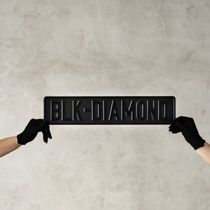 Black Empty Nameplate Name Plate European License Home Decor Metal Art ...