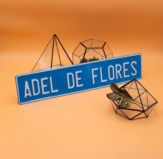 Cover Blue License Plate Custom Mockup License Name Plate Home | Etsy