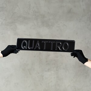 Custom Black on Black Nameplate Name Plate Black European License Home ...
