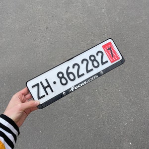 Used Unique Old Signs, Genuine Original European License Plate, Car ...