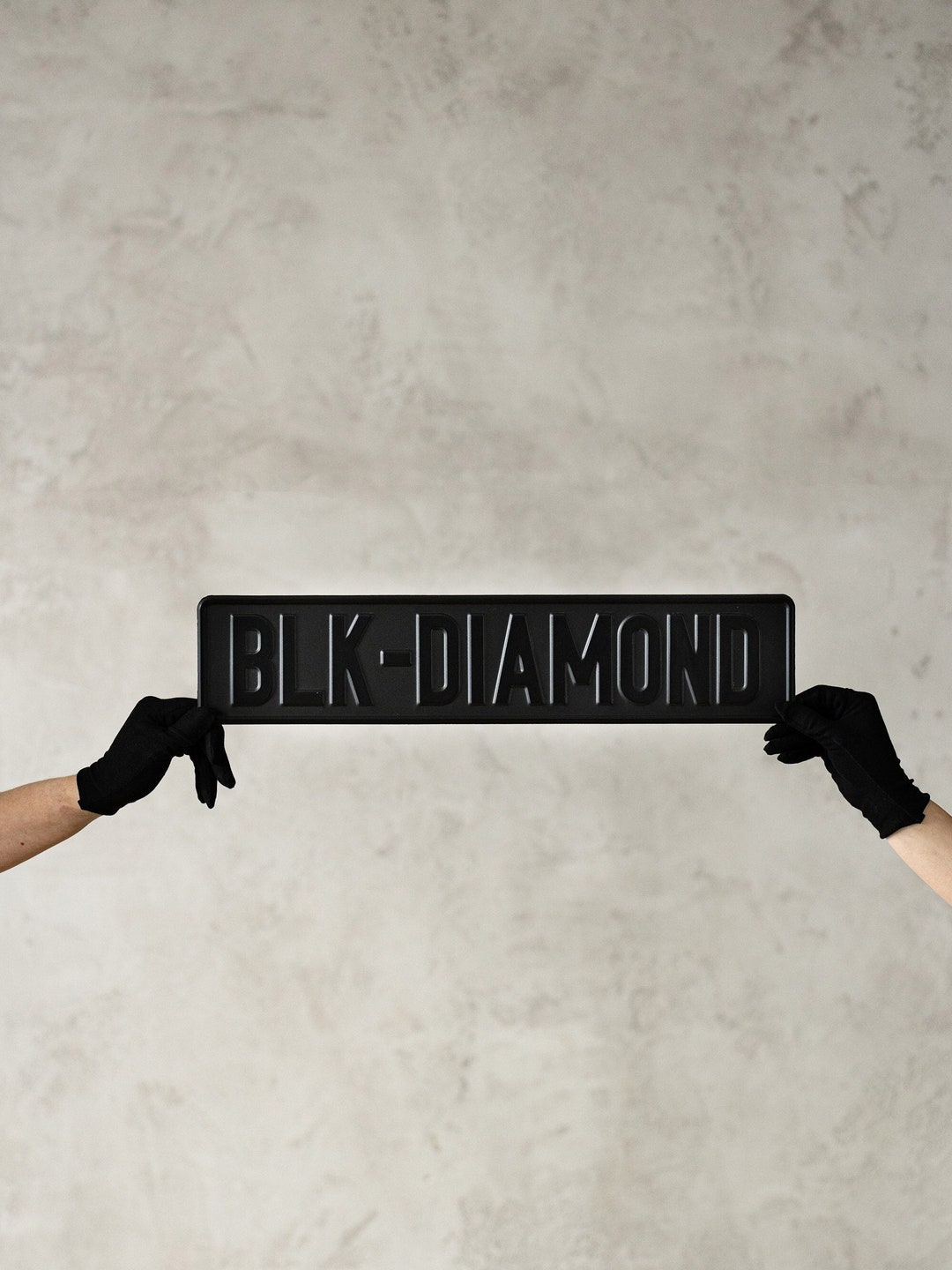 2 X Custom Black on Black Front License Plate Delete European - Etsy