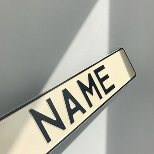 Beige License Plate Delete Name Plate Home Decor Metal Art Personalized ...