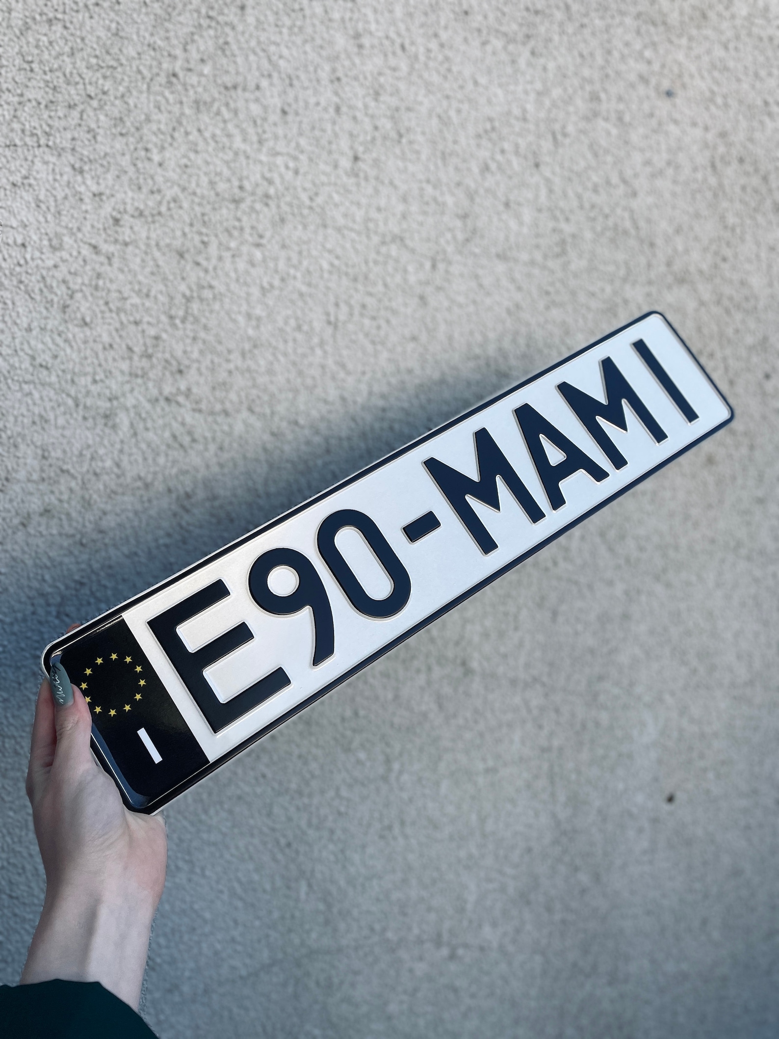 Custom European License Plate Name White German Reflective Copy ...