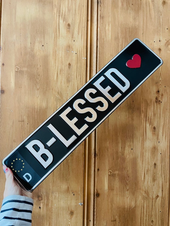 Custom Black European License Plate German Copy Personalized | Etsy