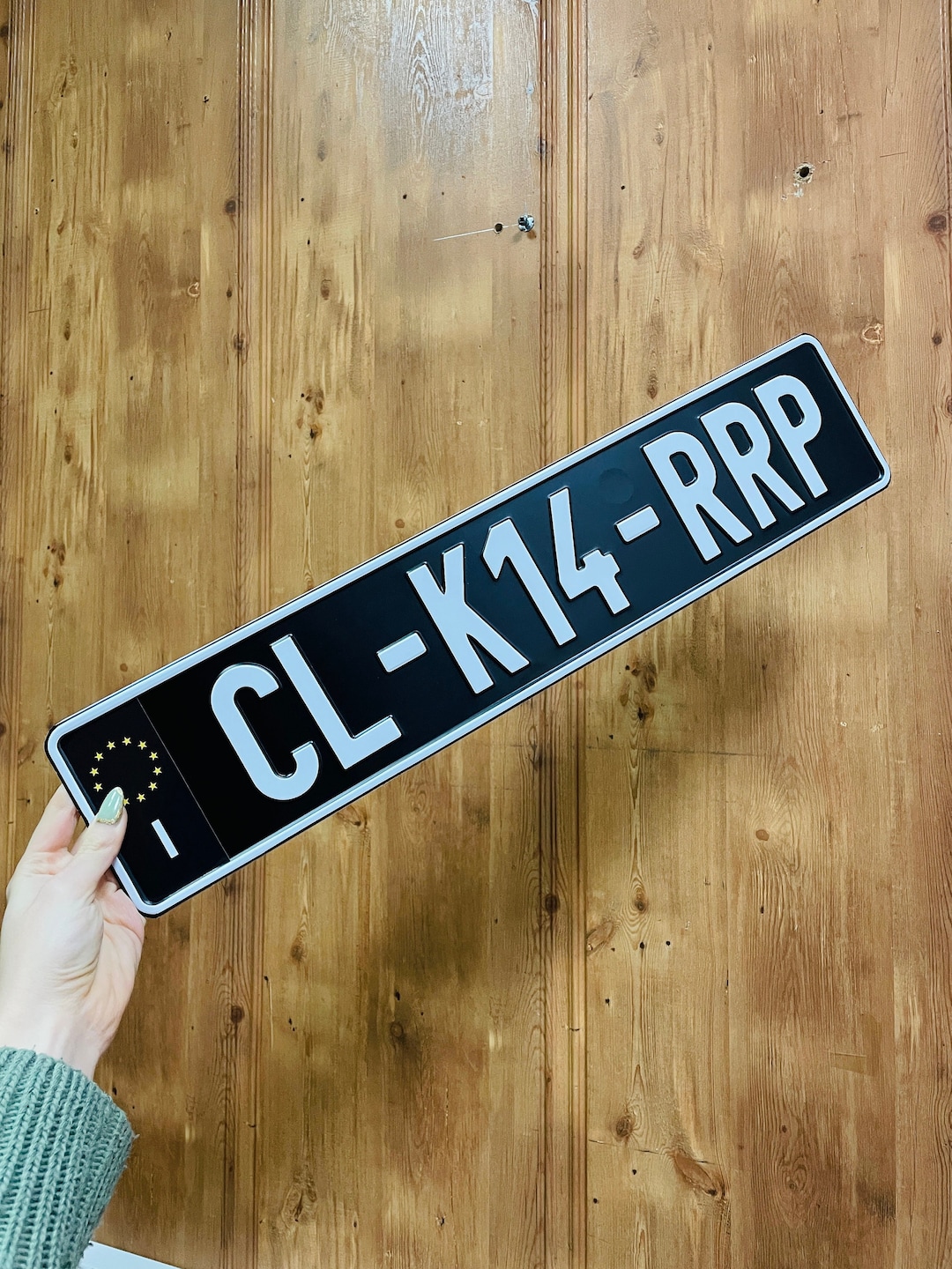 Custom Black European Front License Plate German Copy Personalized ...