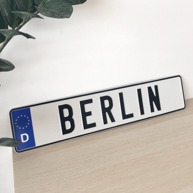 Custom European Embossed Euro Front License Plate Delete, White Sign ...