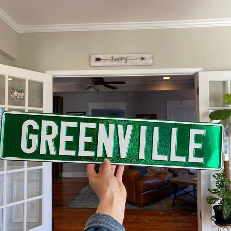 Custom Green Nameplate. Wall Panel Hangings. License Plate. - Etsy