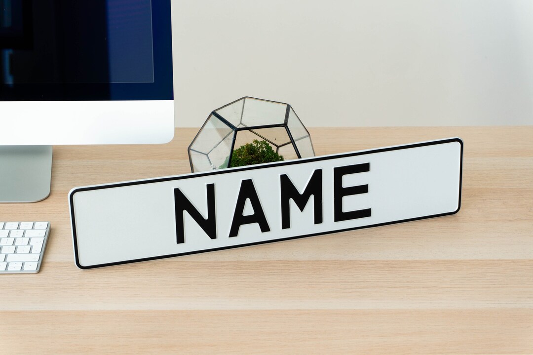 Custom Front License Plate Delete Name White Home Decor Metal Art ...