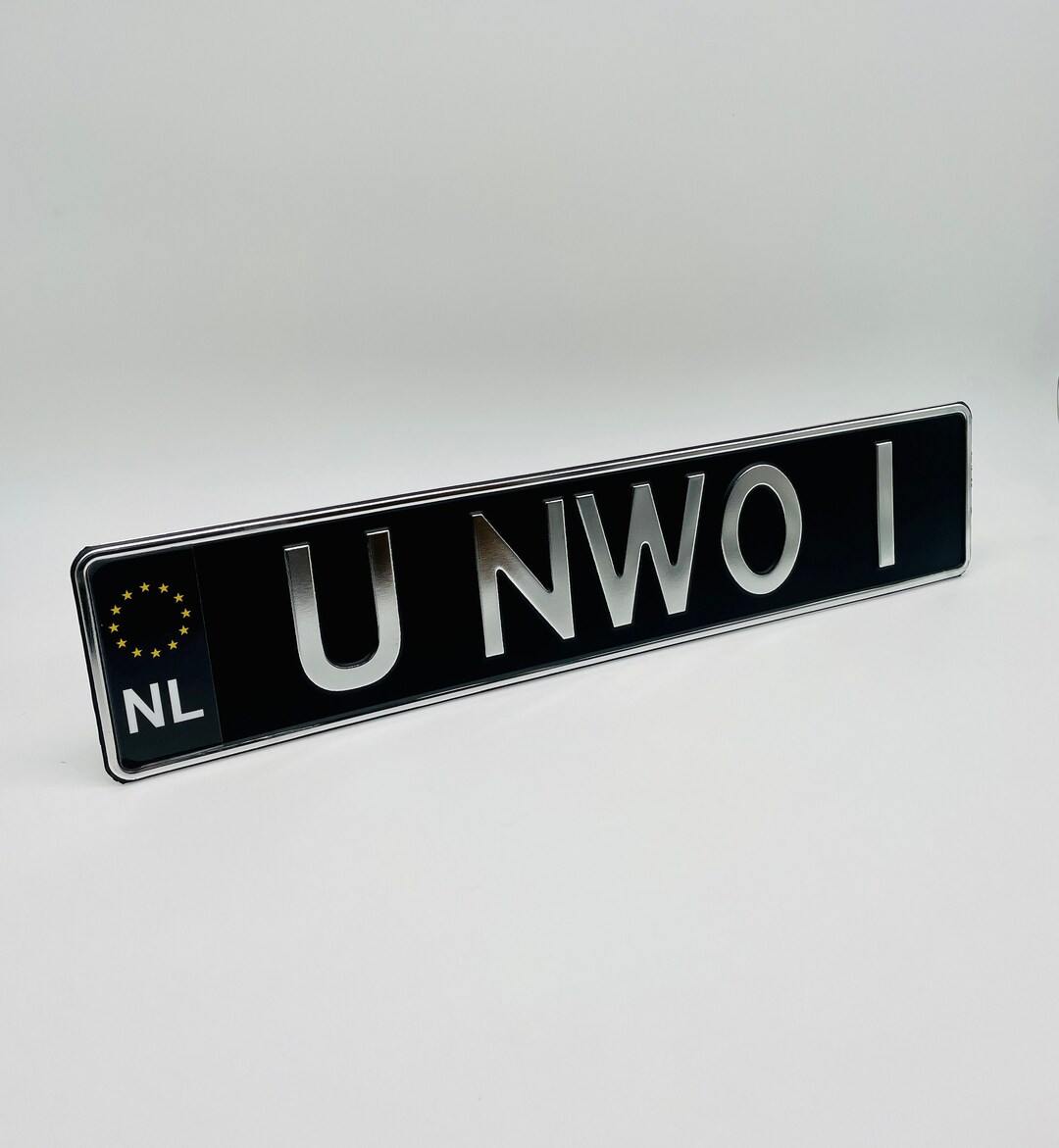 Custom Embossed European License Plate: Personalized Aluminum Sign - Etsy