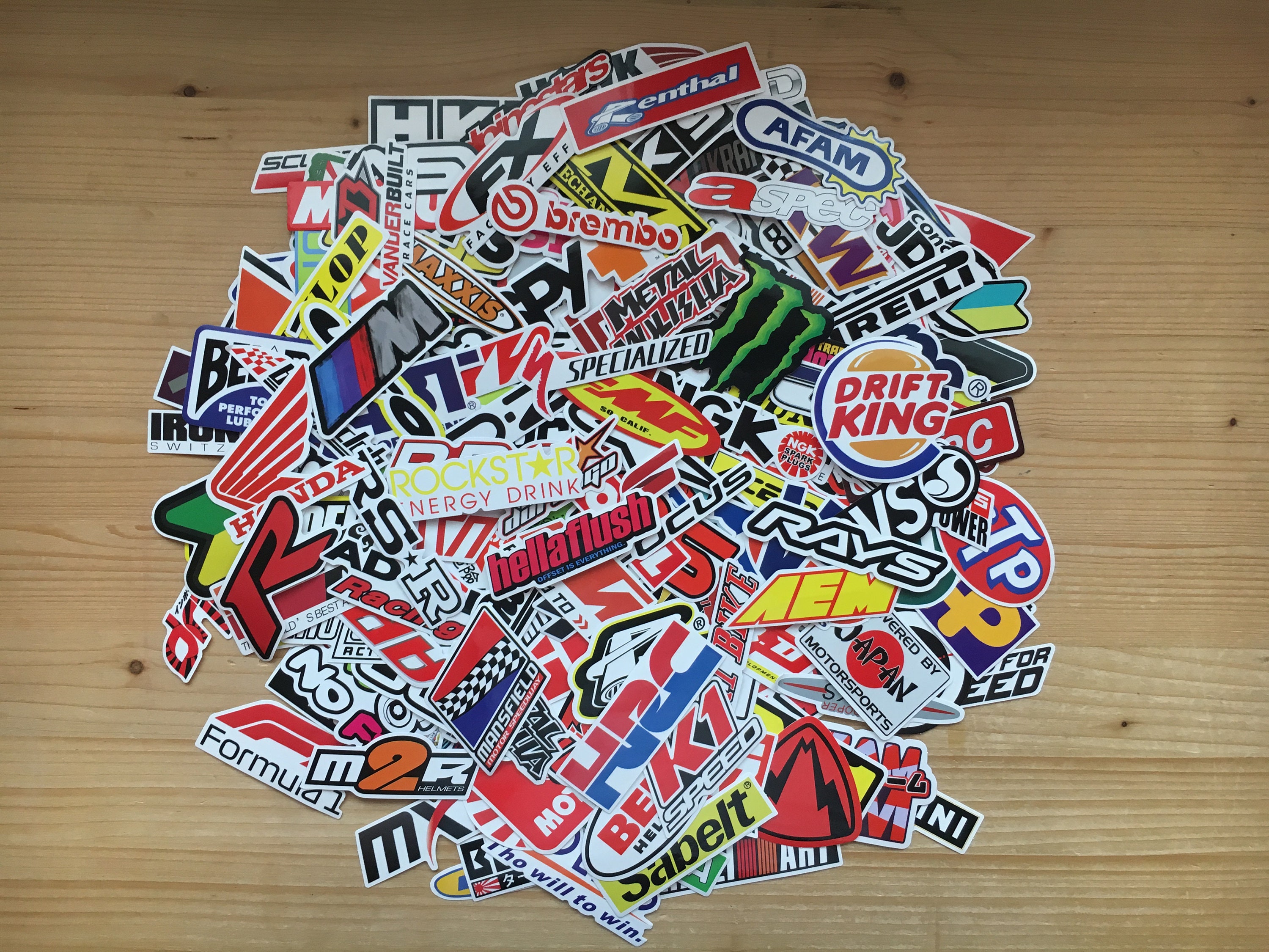 Lot de stickers Moto logos marques motorsport sponsors | Etsy