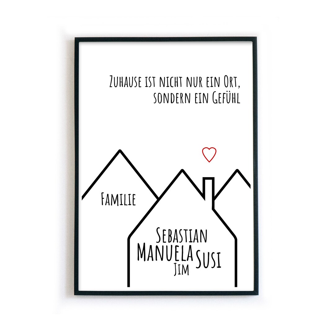Personalized Family Poster: Home is Not Just a Place, It's a Feeling ...