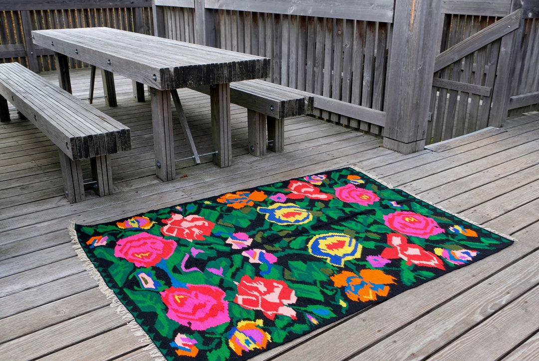 Bosnian Wool Rug, Hand-woven, From the 1970's - Etsy