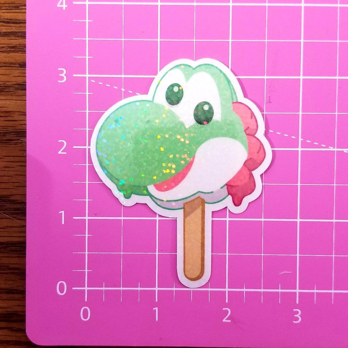 Yoshi Popsicle Vinyl Sticker Holographic Sticker - Etsy