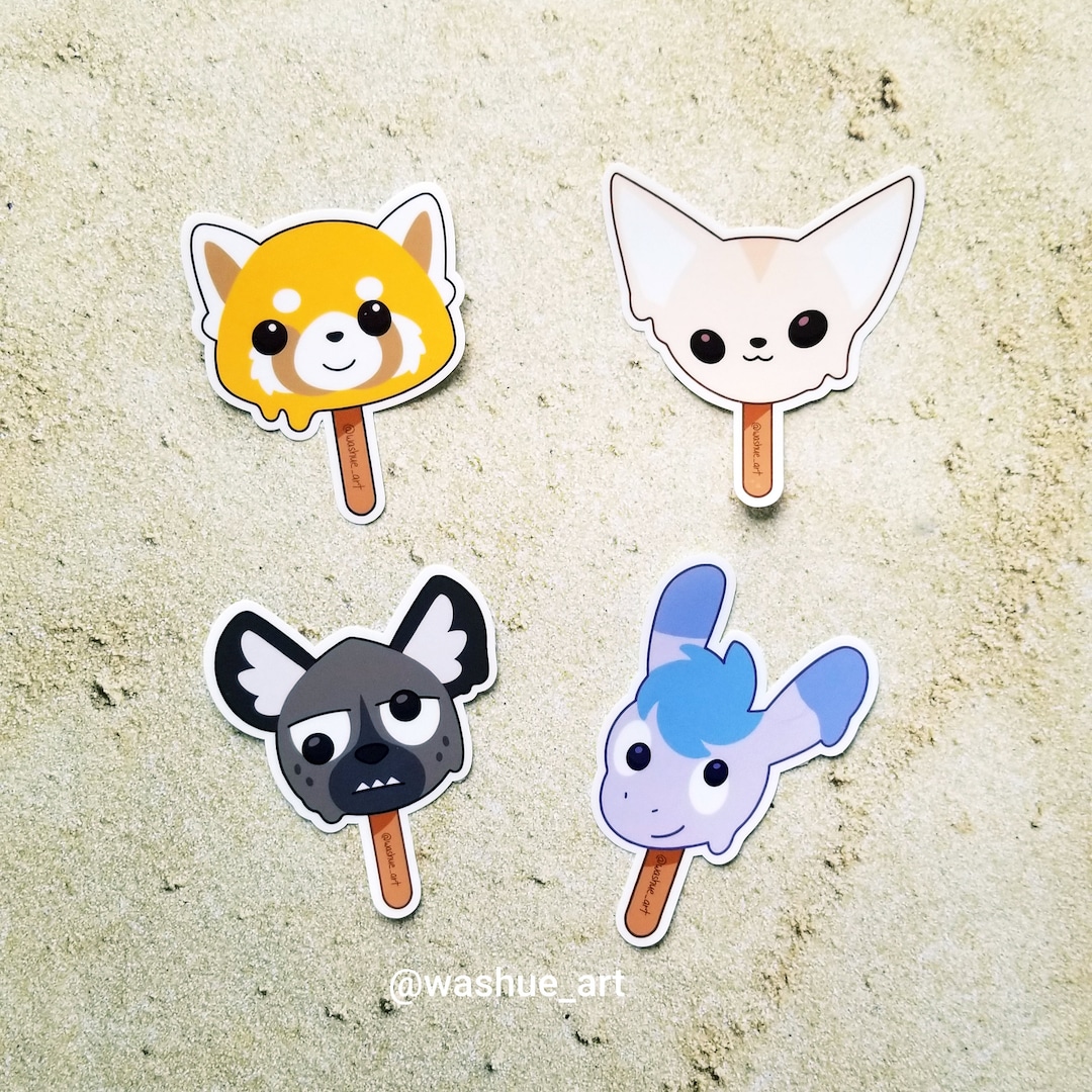 Retsuko and Friends Popsicle Vinyl Sticker | Holographic Sticker - Etsy