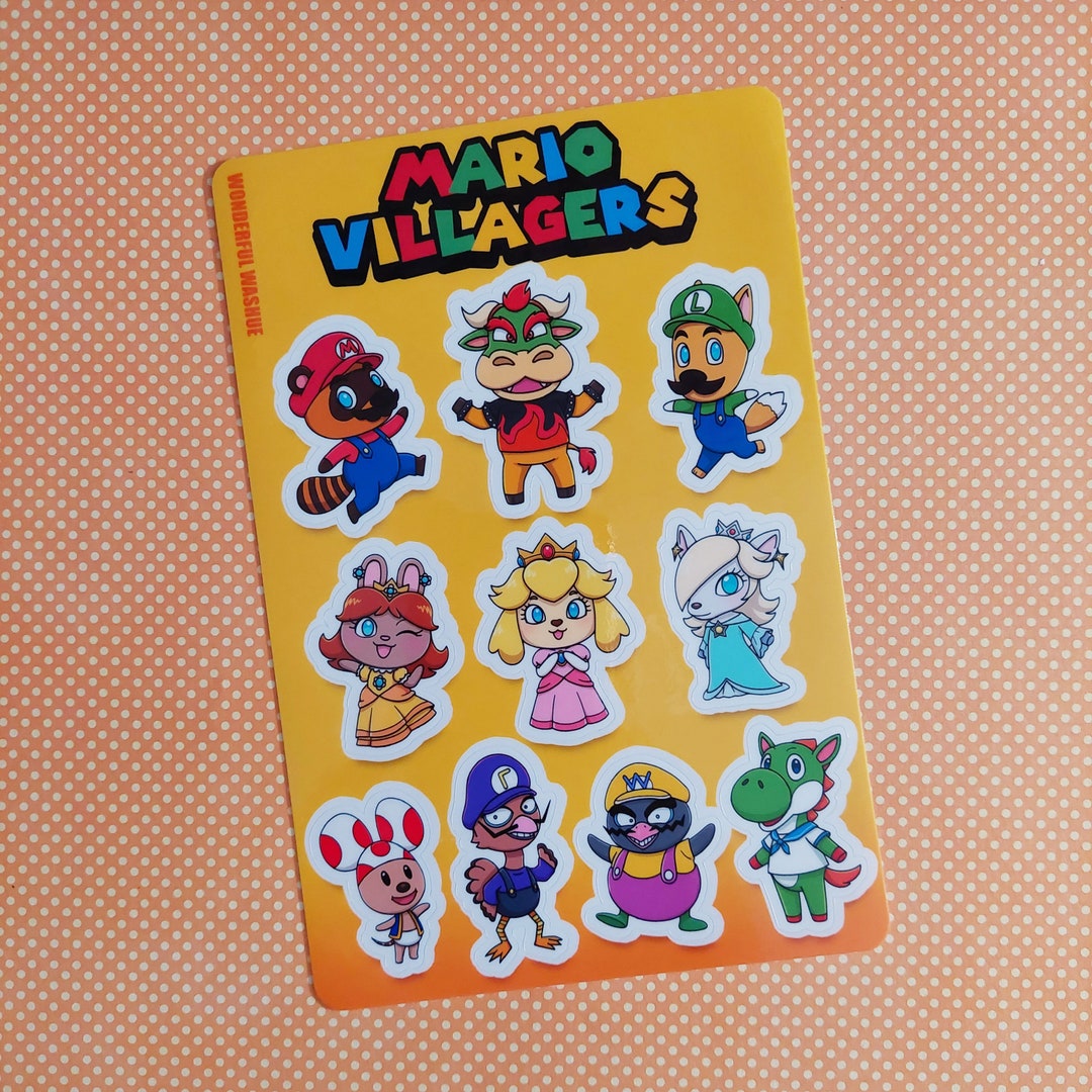 Mario Villagers Glossy Sticker Sheet - Etsy