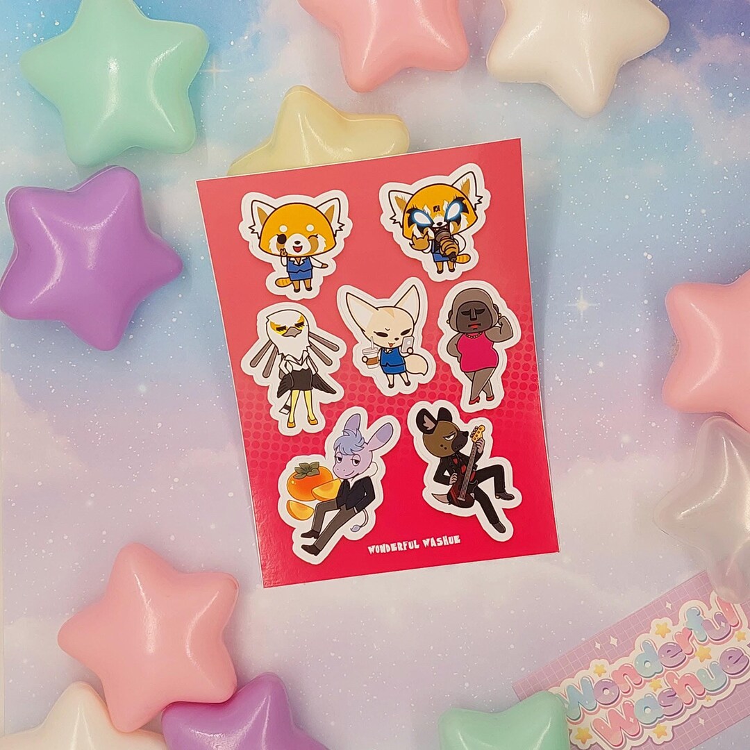 Retsuko and Friends Glossy Sticker Sheet - Etsy