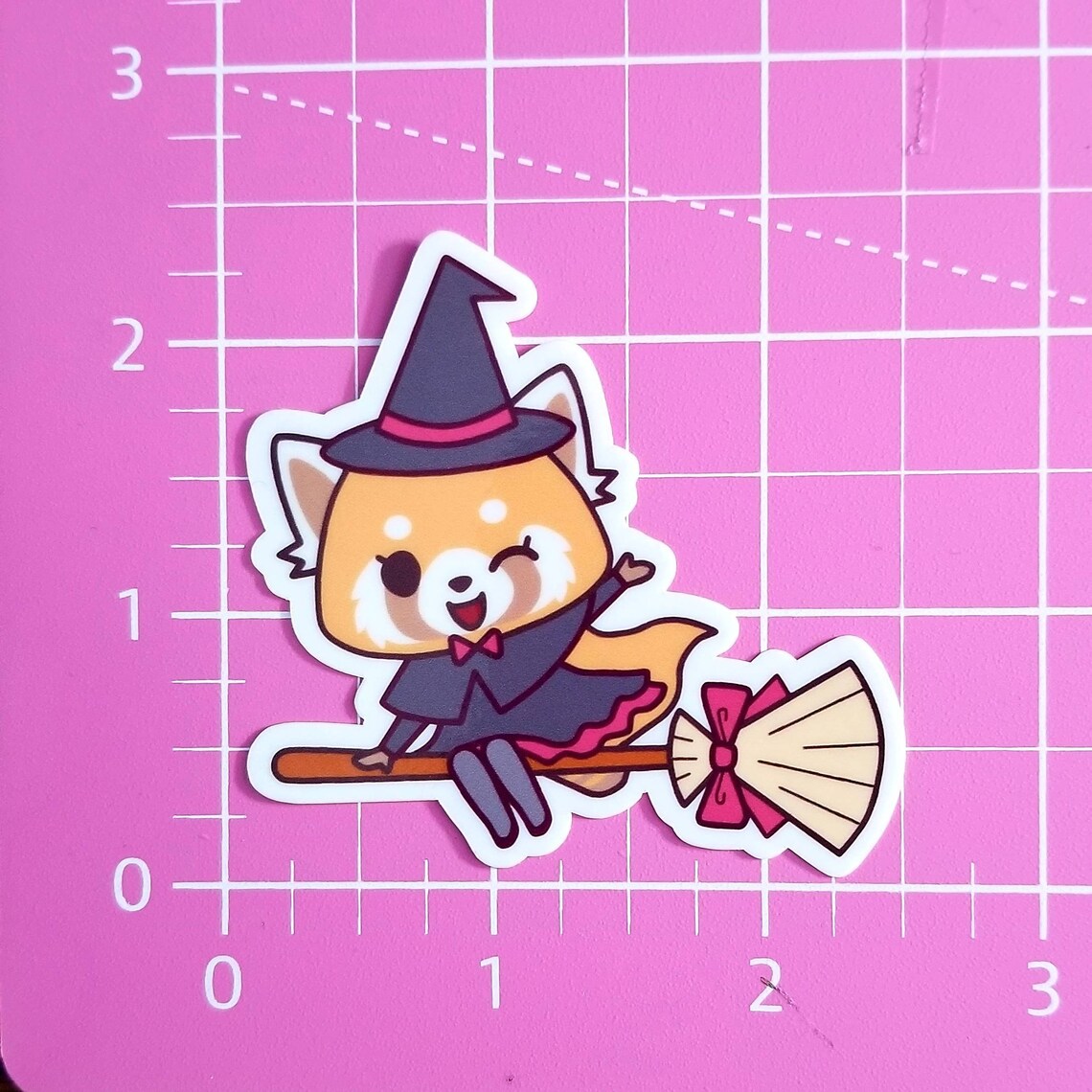 Halloween Retsuko Vinyl Sticker Red Panda Sticker Cute - Etsy
