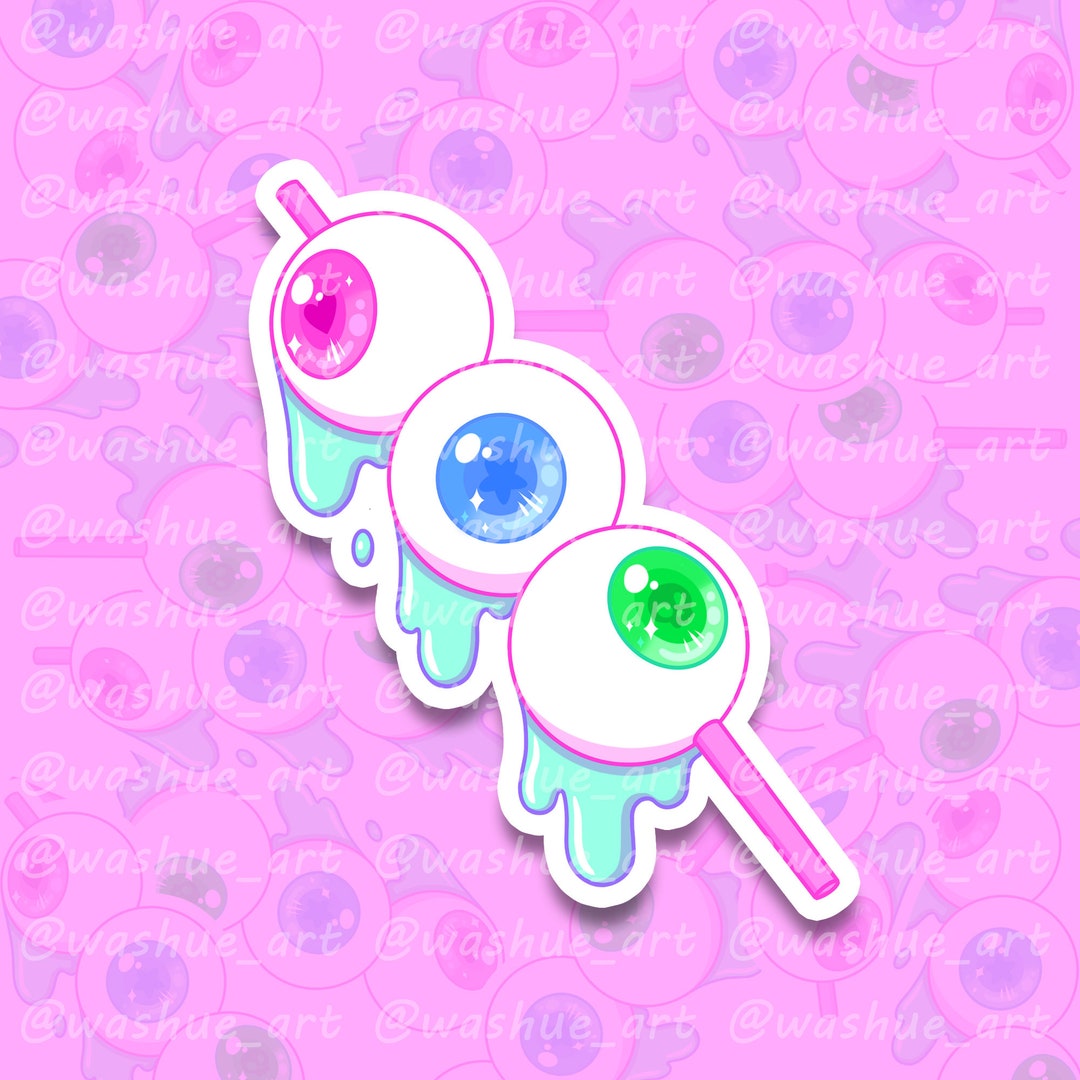 Eyeball Dongo Vinyl Sticker | Holographic Sticker | Pastel Goth Sticker ...
