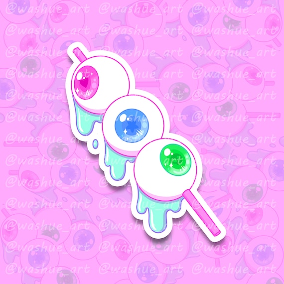Eyeball Dongo Vinyl Sticker Holographic Sticker Pastel - Etsy