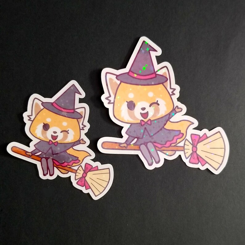 Halloween Retsuko Vinyl Sticker Red Panda Sticker Cute - Etsy