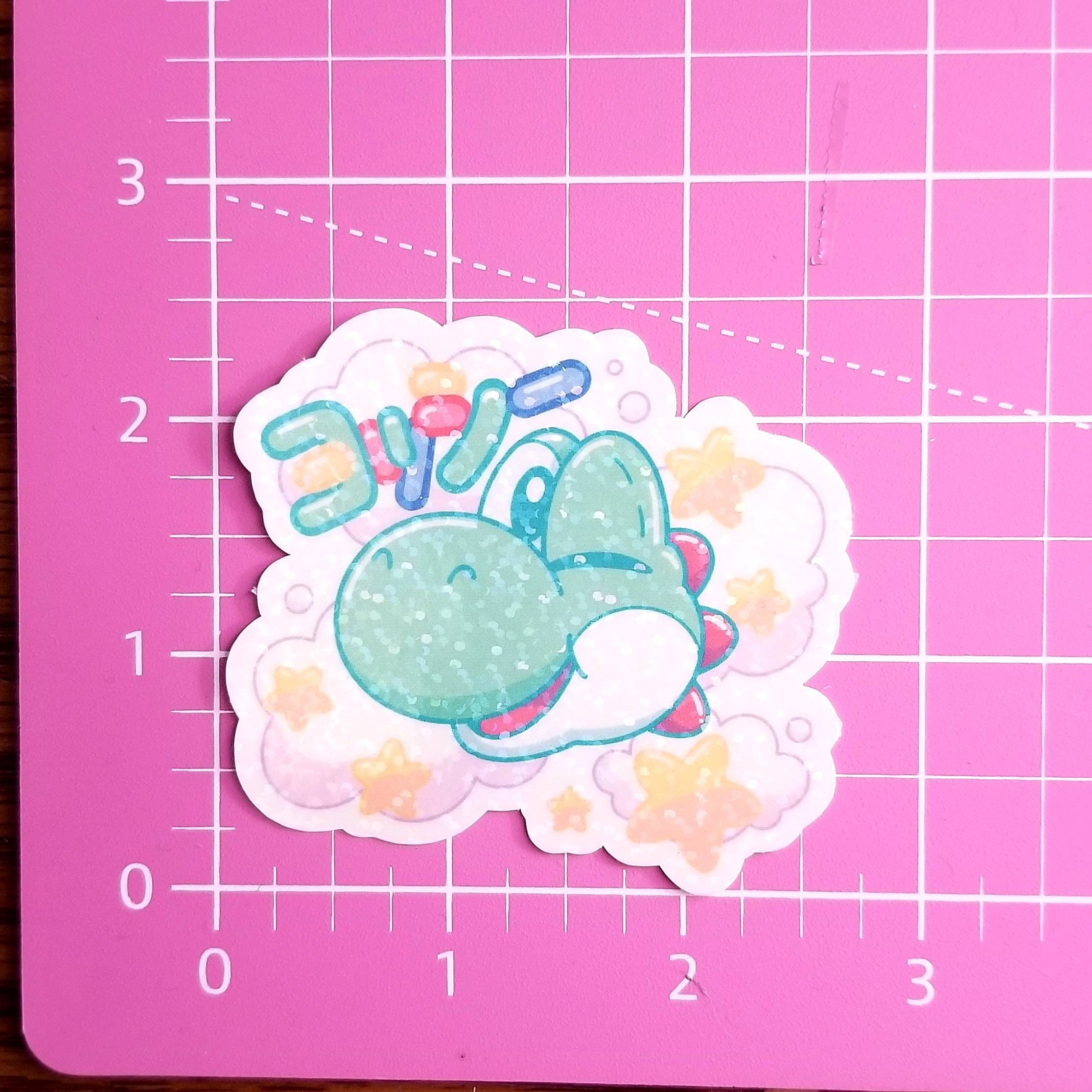 Kawaii Yoshi Vinyl Sticker Holographic Sticker - Etsy