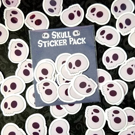 Skull Sticker Pack 1 Inch Stickers | Etsy