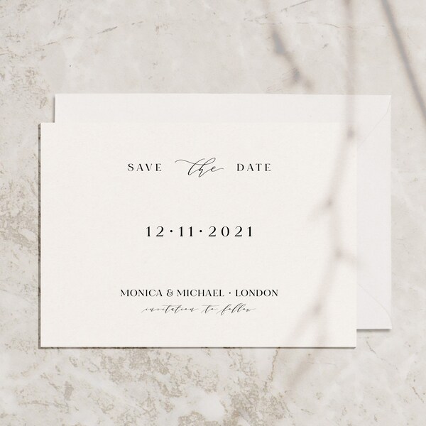 Simple Save the Date - Etsy