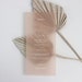 Nude Translucent Vellum Menu, Minimal Wedding Menu, Blush Elegant Menu ...