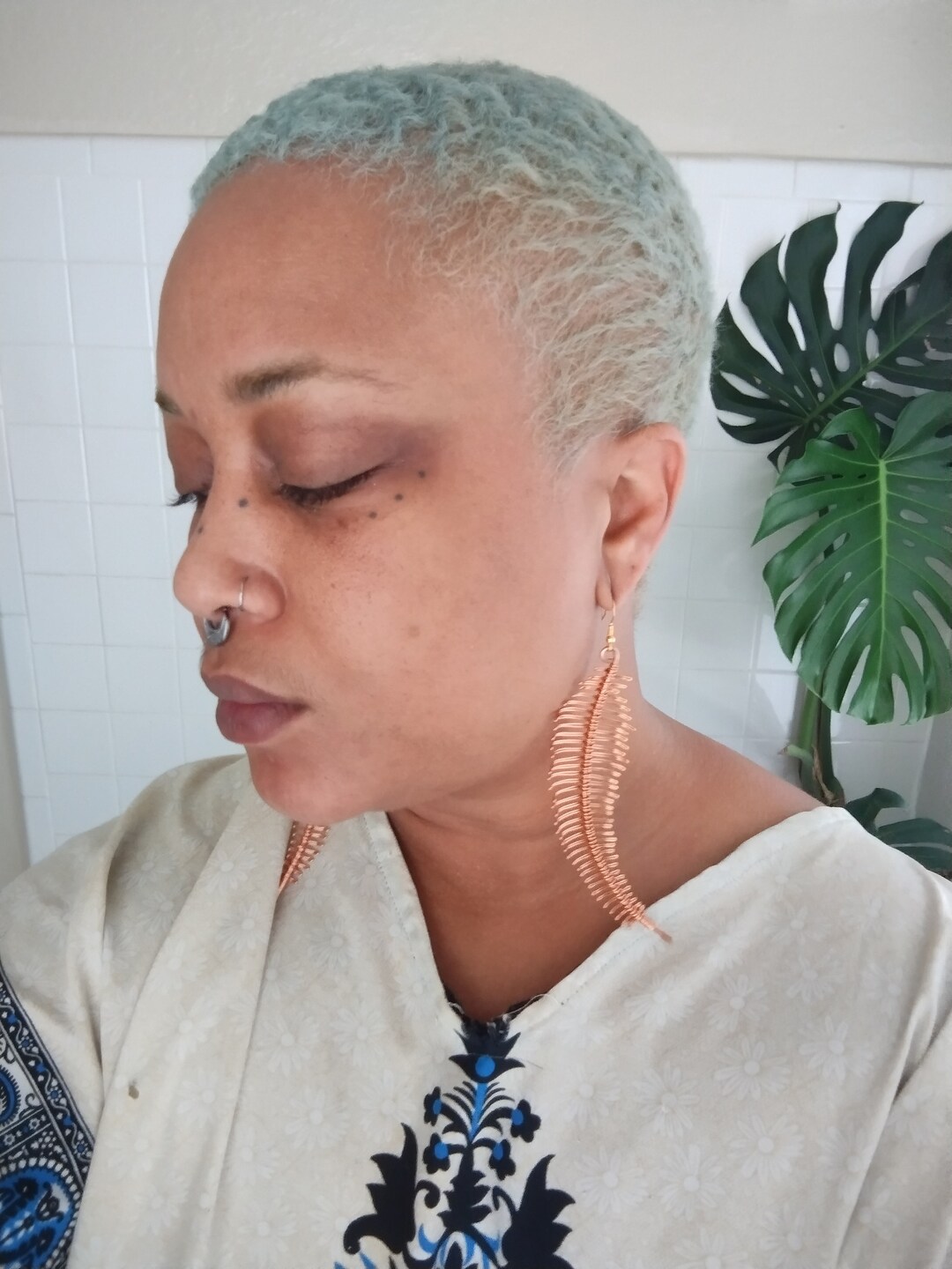 Feather Fern Copper Wire Earrings *enameled Copper Wire Earrings* Wire ...